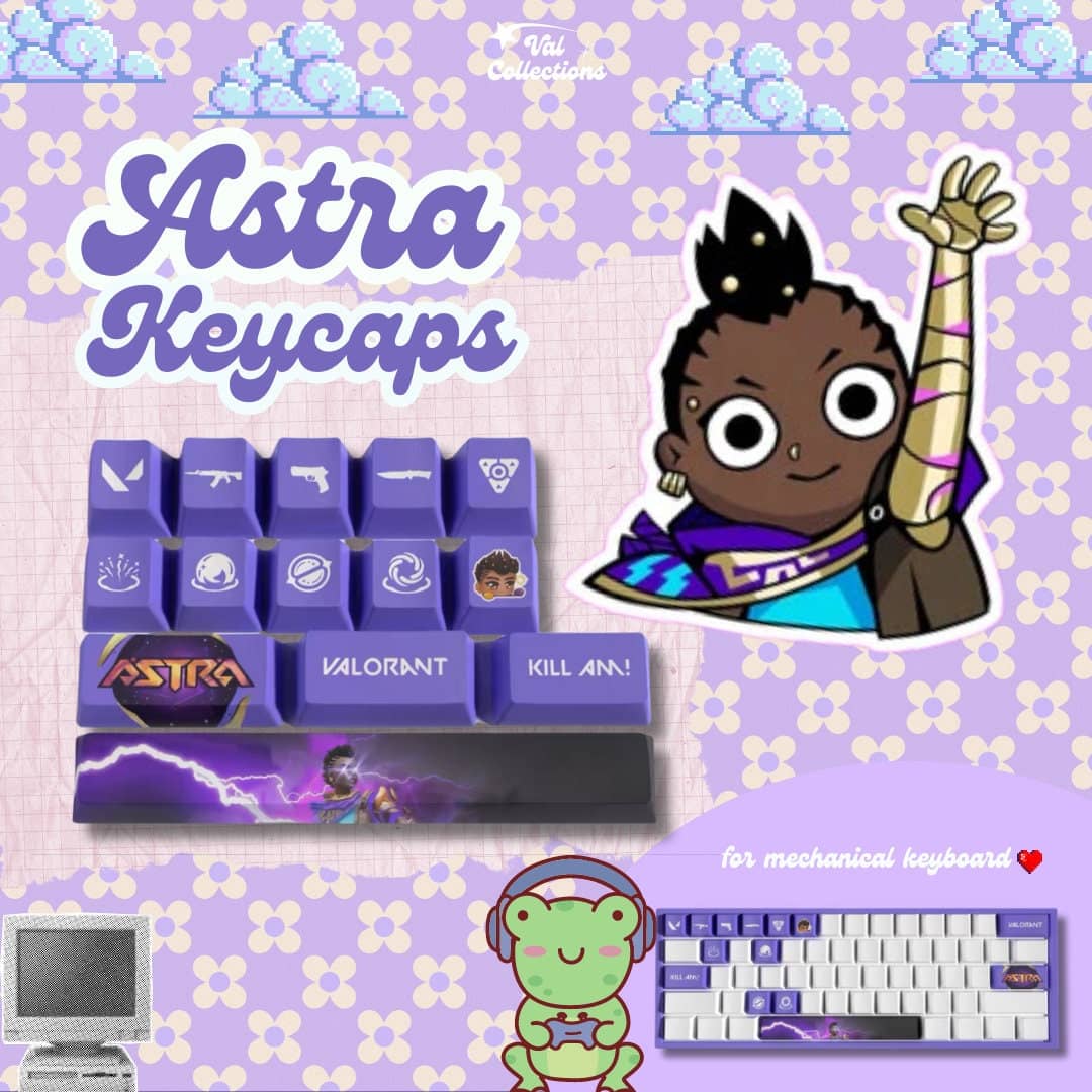 Astra Valorant Agent Keycaps with Gaming Symbols – Valcollections