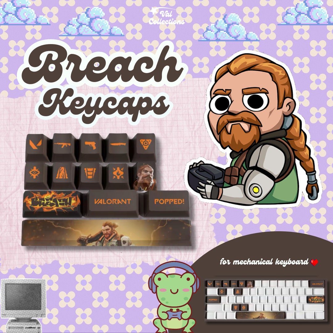 Breach Valorant Agent Keycaps in Orange and Black – Valcollections