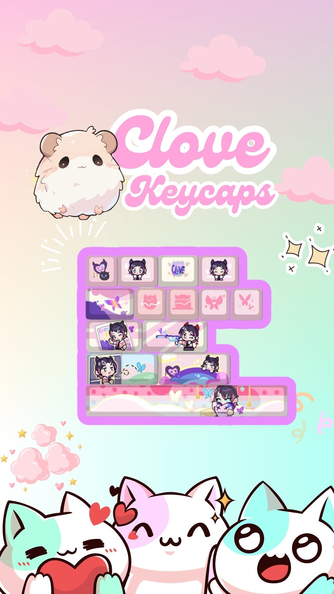 cute Kawaii Clove valorant keycaps - Val Collections – Valcollections